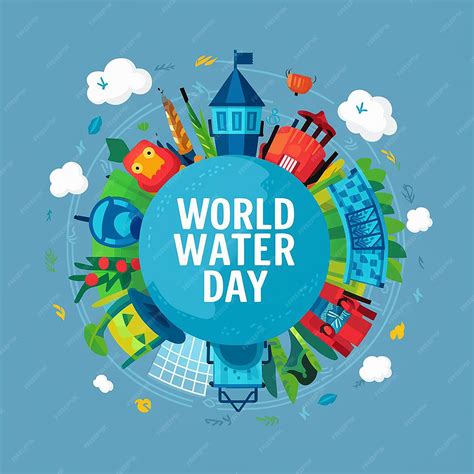 Premium Vector World Water Day Vector Background