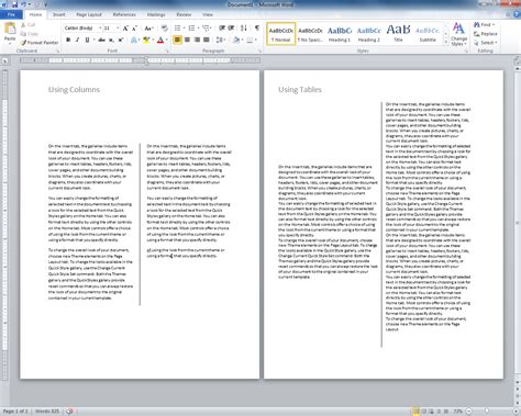 word how to add a table beside text on multiple lines in word 2010