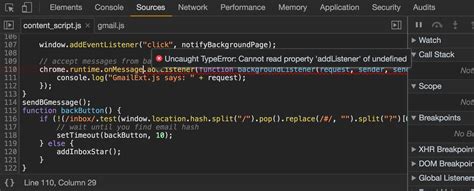 javascript ntime onmessage addlistener is undefined in