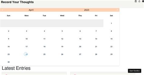 react calendar forked codesandbox