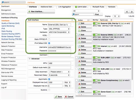 Sophos Utm Dsl Pppoe Interface Explained