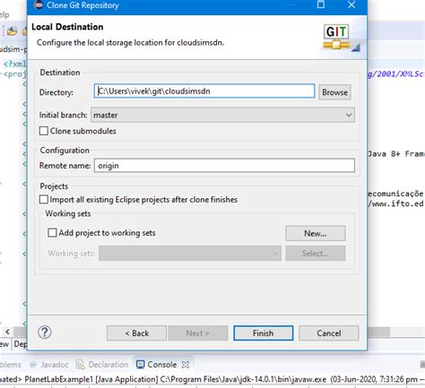 how to clone a project from github directly into eclipse workspace