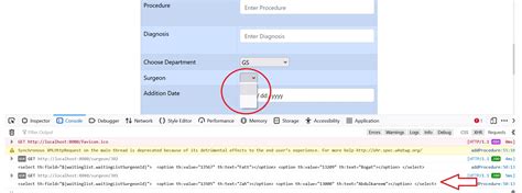 why select loop in html is not working or visible when fetched from
