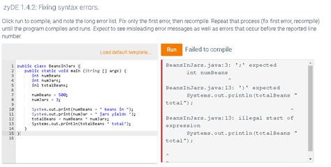 solved zyde 1 4 2 fixing syntax errors click run to