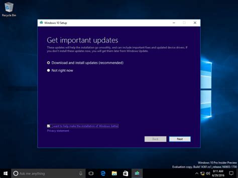 how to install anniversary update from an iso