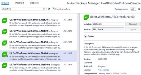 how to host blazor in winforms telerik ui for winforms