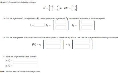 solved 4 points consider the initial value problem