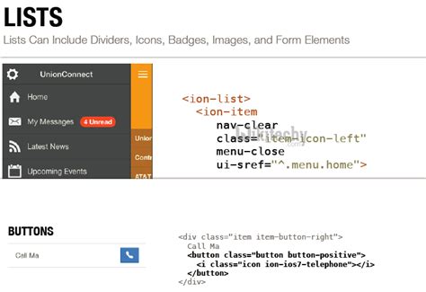 ionic tutorial ionic list ionic javascript list by