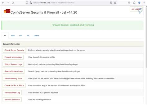 how to install csf config server firewall on debian 12