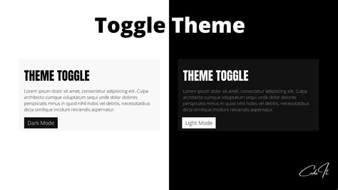 light dark theme toggle with css and javascript youtube