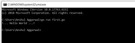 hello world in golang geeksforgeeks