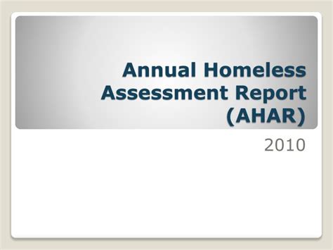 Ppt Annual Homeless Assessment Report Ahar Powerpoint Presentation