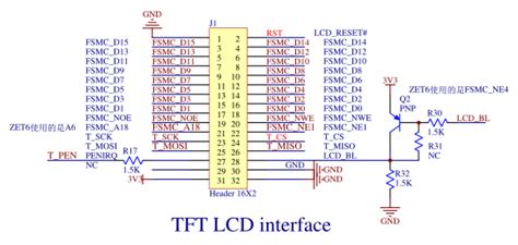 stm32f407 dev board tft lcd interface resources easyeda