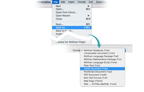 export a notebook to a latex document—wolfram language documentation