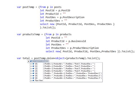 c get data from two tables using linq without any