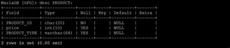 create database in mariadb using pymysql in python geeksforgeeks