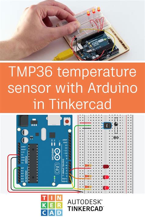 tmp36 temperature sensor with arduino in tinkercad arduino arduino
