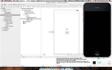 ios error resolved by simply moving an element on storyboard stack