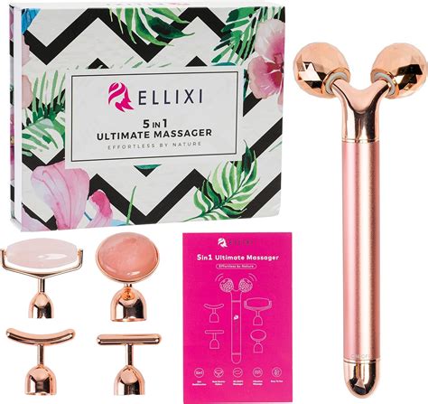 Ellixi 5 In 1 Electric Face Massager 5 Vibrating Heads Including 3d