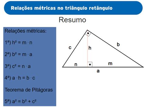 Maxxxtemática Relações Métricas No Triângulo Retângulo E Teorema De