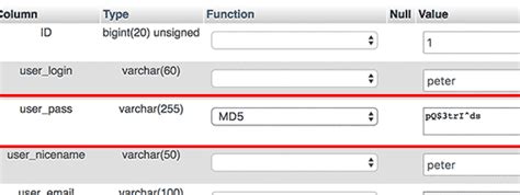 how to reset a wordpress password from phpmyadmin