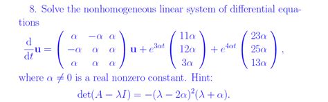 solve the nonhomogeneous linear system of differential equations