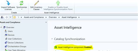enable configmgr asset intelligence hardware inventory sccm