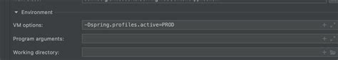 java spring profiles jvm system parameter in intellij idea stack