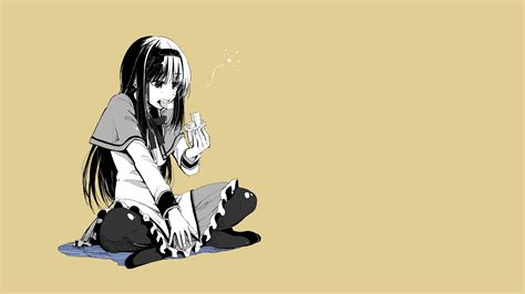 Wallpaper Manga Anime Girls Simple Background Minimalism Beige My Xxx