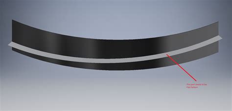 solved sheet metal flat pattern of curved surface