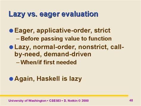lazy vs eager evaluation