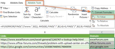 how to remove any formula in excel