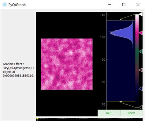 pyqtgraph getting graphic effect to the image view