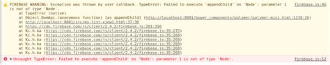javascript appending to div using polymer function