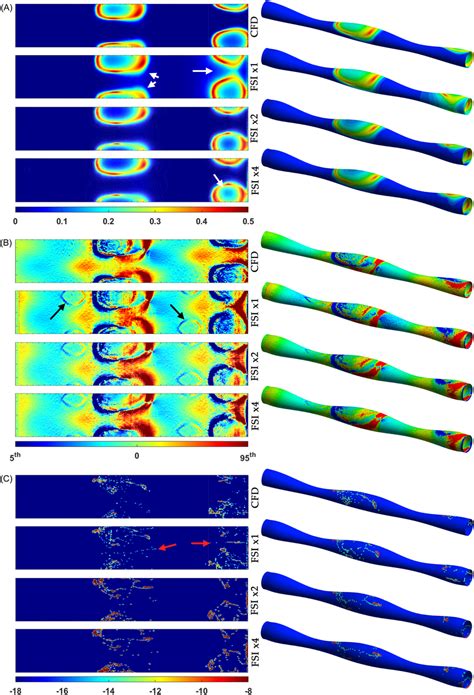 Comparisons Between Each Simulation With Both Unwrapped And 3d Models