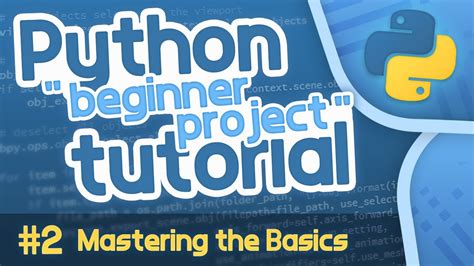 python beginner project tutorial 2 mastering the basics