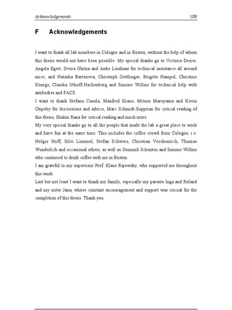 Thesis Acknowledgements
