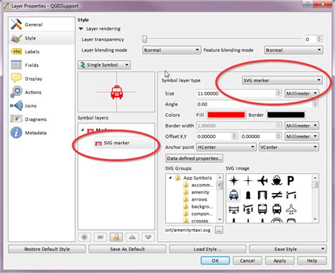how to apply svg symbols as point markers in qgis 2 0 geographic