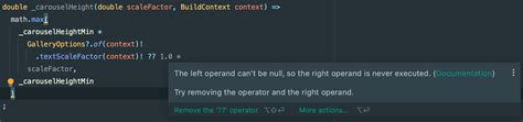 run log `null check operator used on a null value` dart analysis