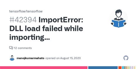 importerror dll load failed while importing pywrap tensorflow