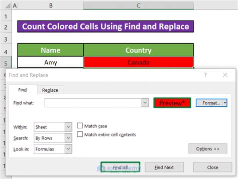 How To Count Colored Cells In Excel Without Vba 3 Methods