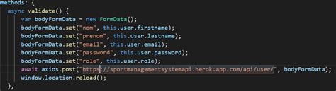 vue js why axios call my api in when i use a adress