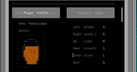 play ascii patrol game in linux terminal fosslicious
