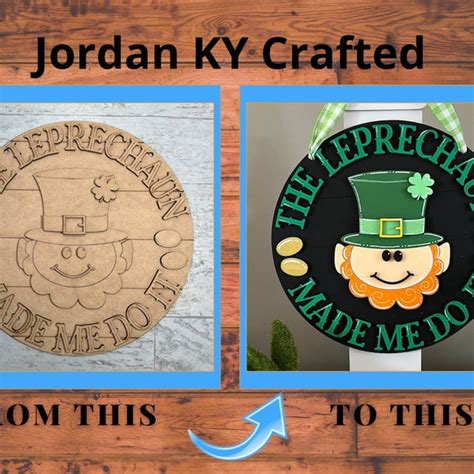 St Patricks Day Door Hanger Etsy