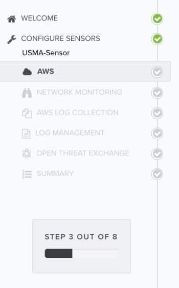 complete the aws sensor setup