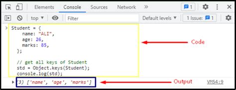 how to get object keys in javascript