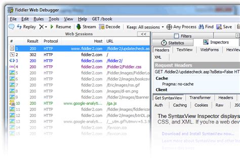fiddler the free web debugging proxy by telerik