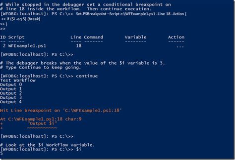 windows powershell script workflow debugging powershell team