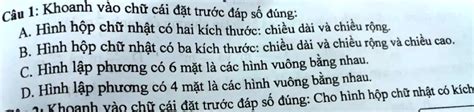 Solved CÃ¢u 1 Khoanh VÃ O Chá‰ CÃ I Ä‘áº·t TrÆ°á›c Ä‘áº¡p S6 DÃ¹ng