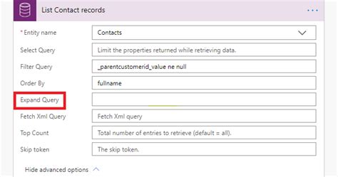 [power automate] list records use expand query to